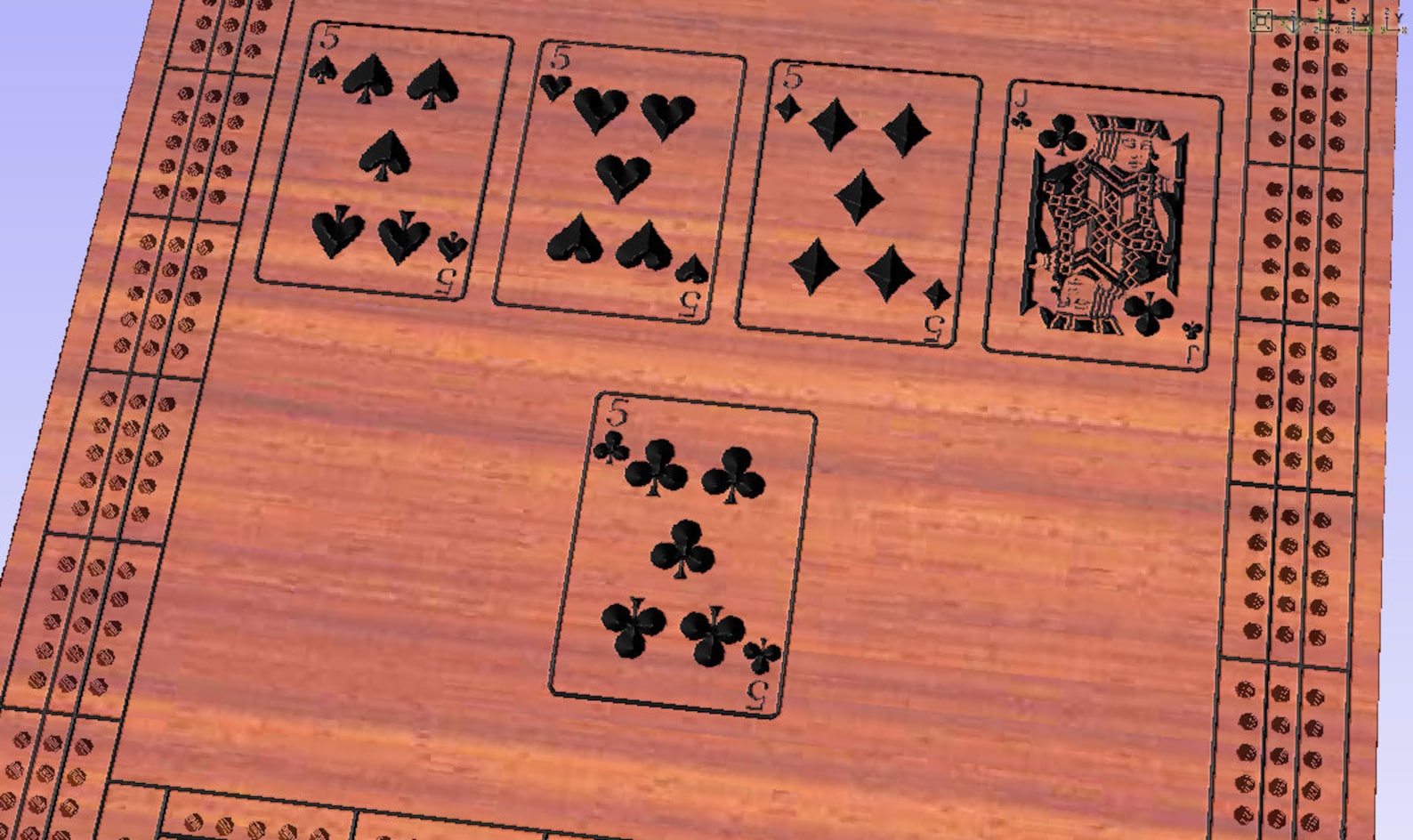 Digital Cribbage Board Files for CNC Carving Laser Engraving | Etsy