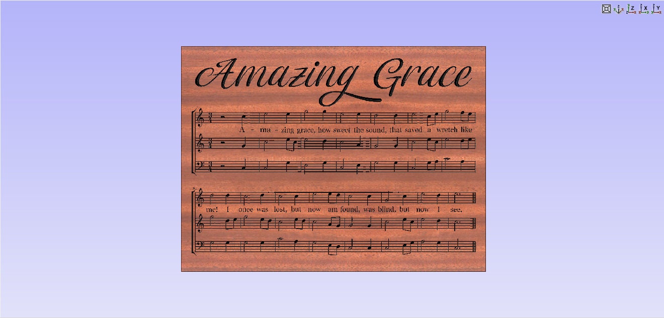 CNC and Laser SVG File Amazing Grace Sheet Music Including Svg, Dxf ...