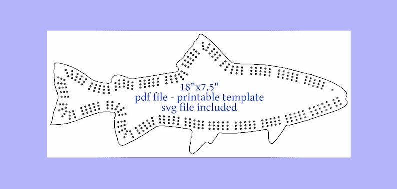 Printable PDF Cribbage Template Files, Fish Shaped, Including Svg Files ...