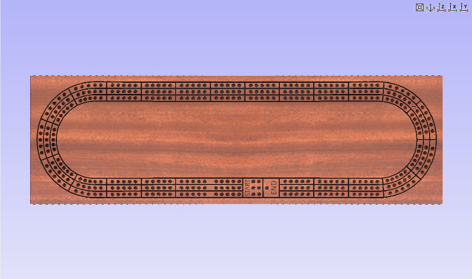 CNC Cribbage Board SVG File Dxf Crv C2d Ai Eps Files Also - Etsy