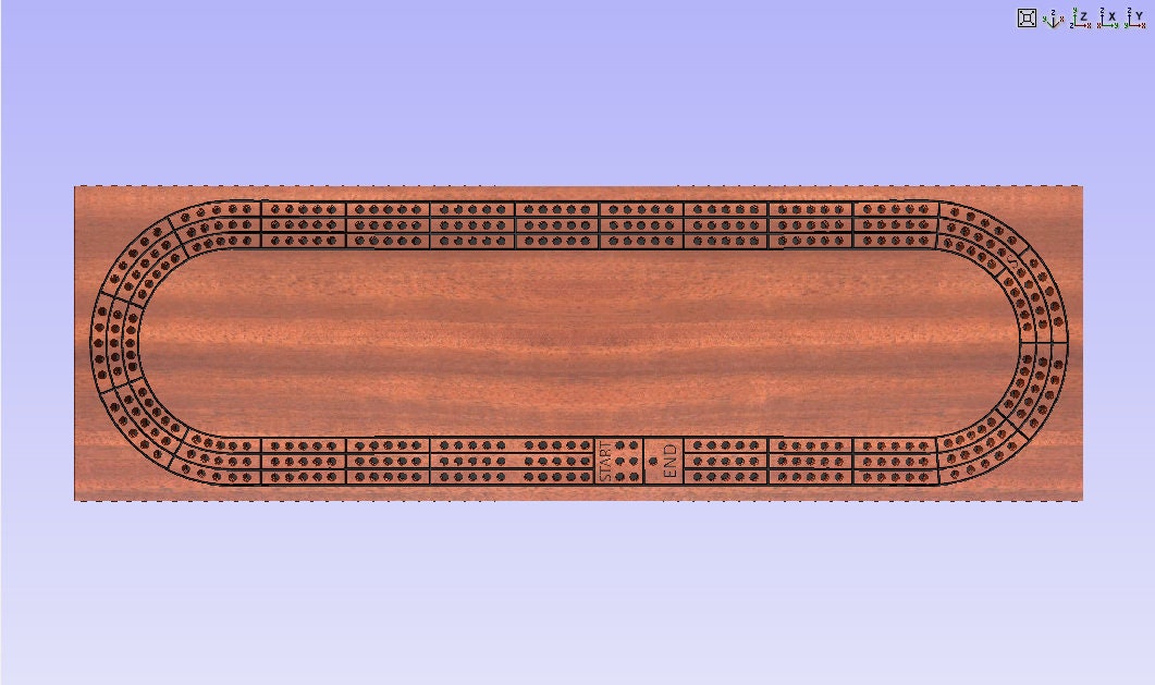 CNC Cribbage Board SVG File Dxf Crv C2d Ai Eps Files Also - Etsy