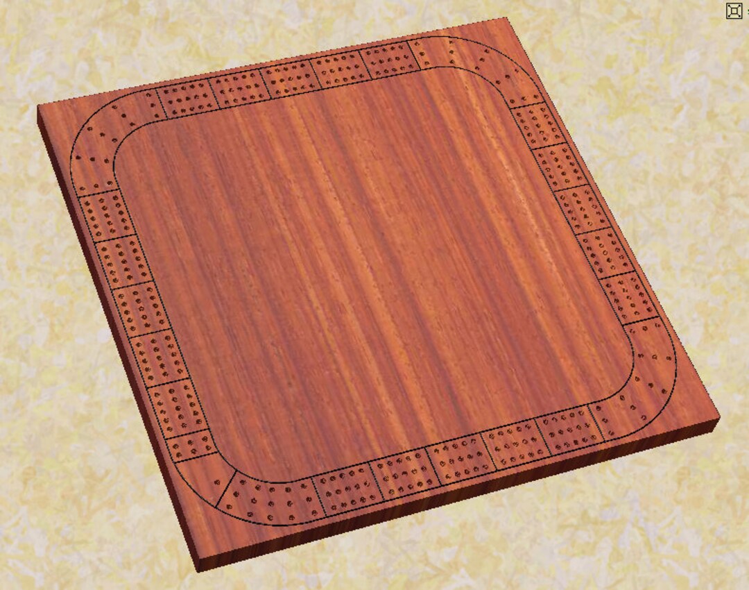 Digital Cribbage Board Download for Cnc, Laser, or Paper Template ...