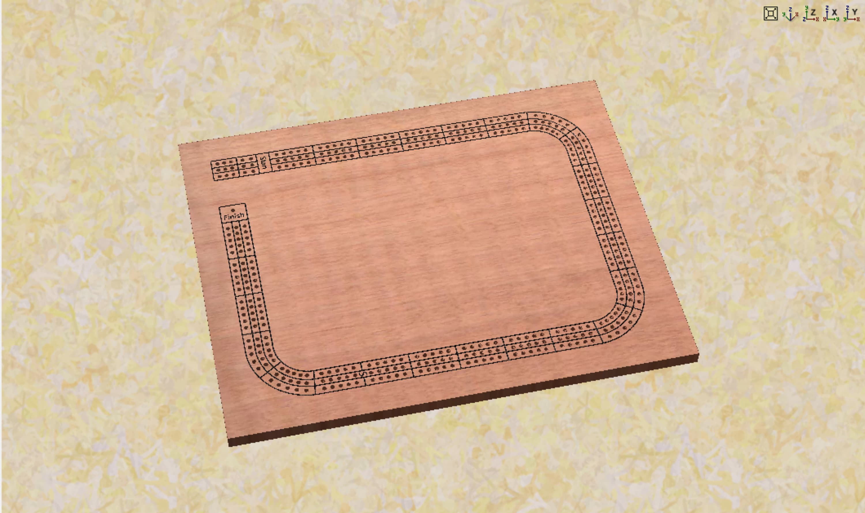 XL Cribbage Table CNC File, Digital CNC File 3 Track Cribbage Board ...