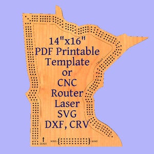 CNC Router. Laser or Paper-printable Template for Making an 14x16 ...