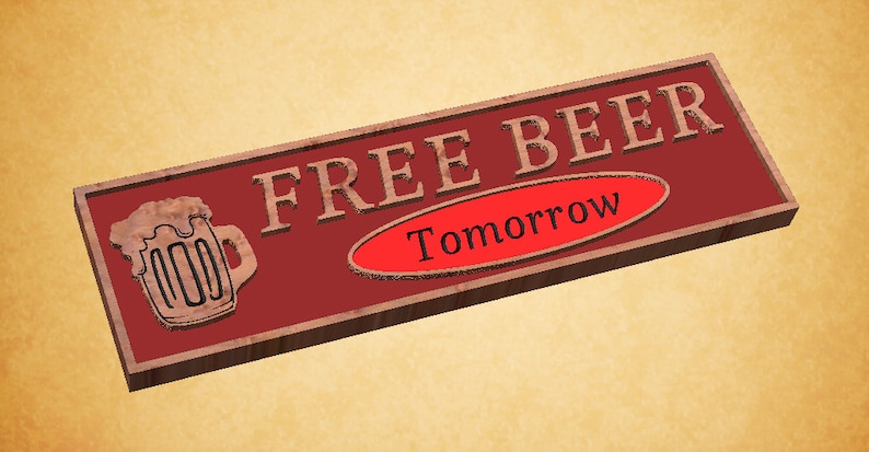 CNC Laser and Printable Digital Download Free Beer - Etsy