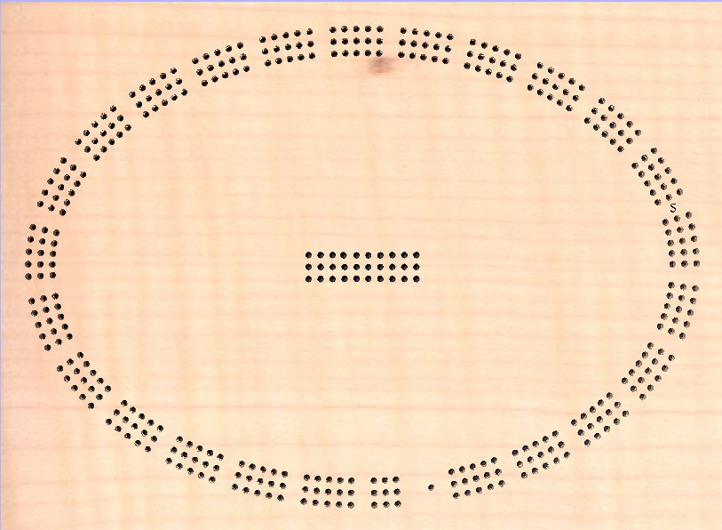 Oval Cribbage Template Pdf Printable Template Also Includes - Etsy Canada