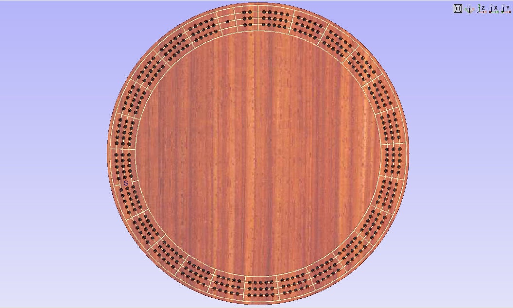 CNC and Laser SVG Files for Round 3 Track Cribbage Board With - Etsy