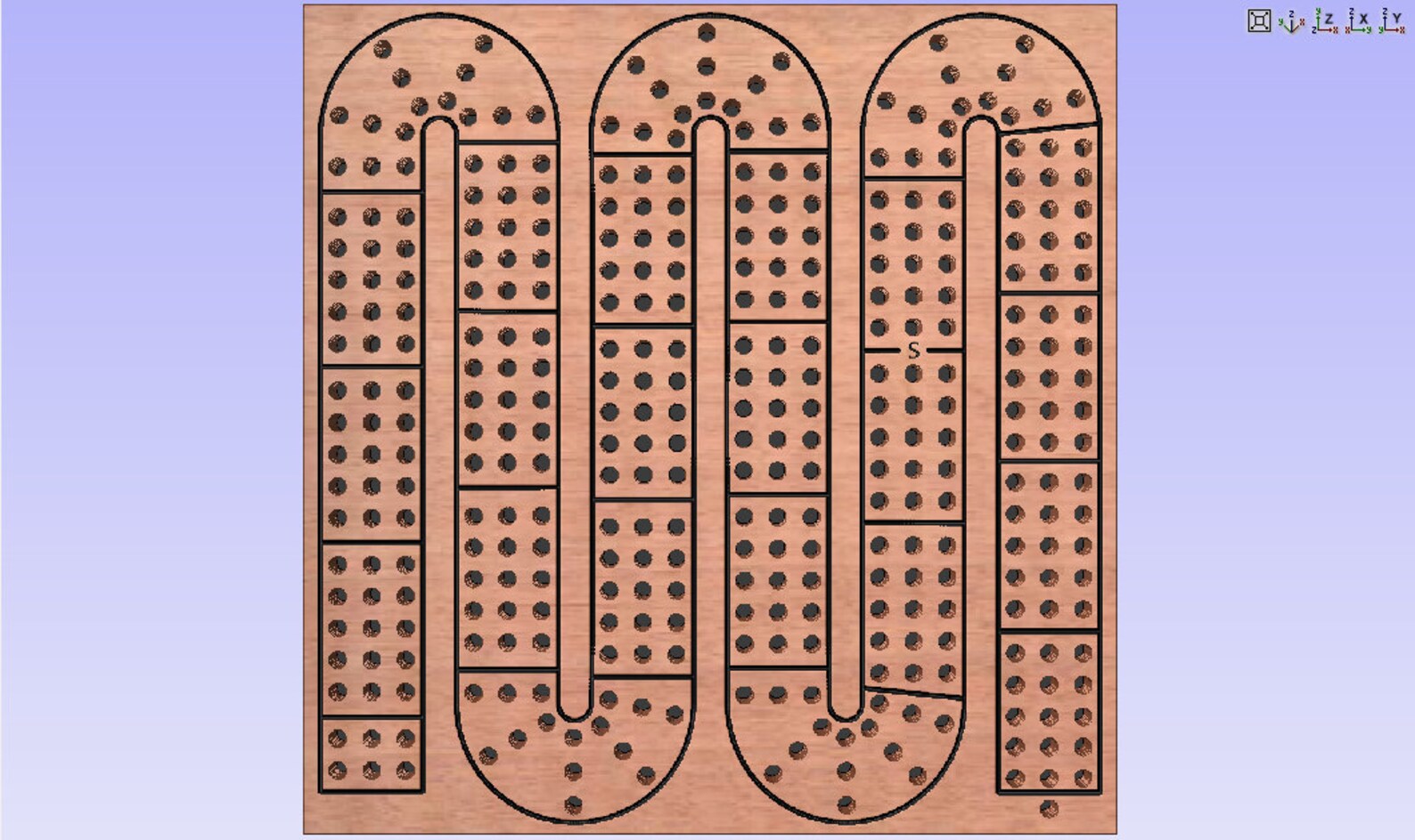 CNC Files for a Travel Cribbage Board Svg, Dxf, With Full Track and ...