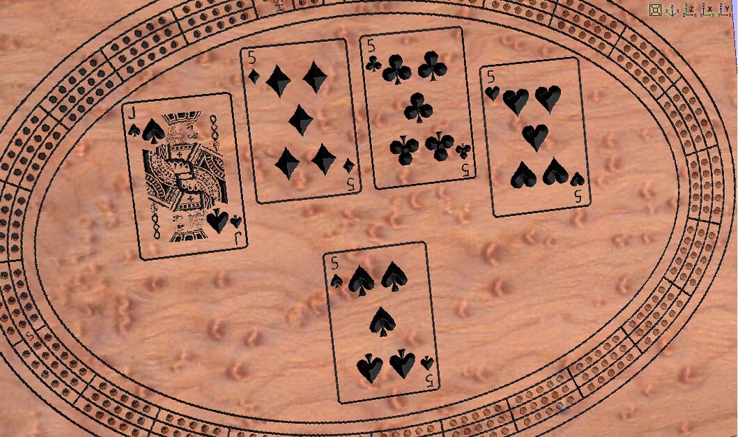 CNC Files for Cribbage Board SVG Perfect Hand, 3 Track Includes Svg ...