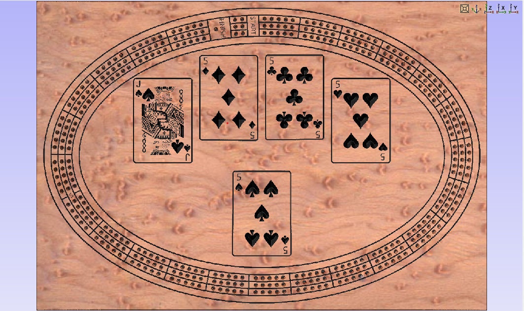 CNC Files for Cribbage Board SVG Perfect Hand, 3 Track Includes Svg ...