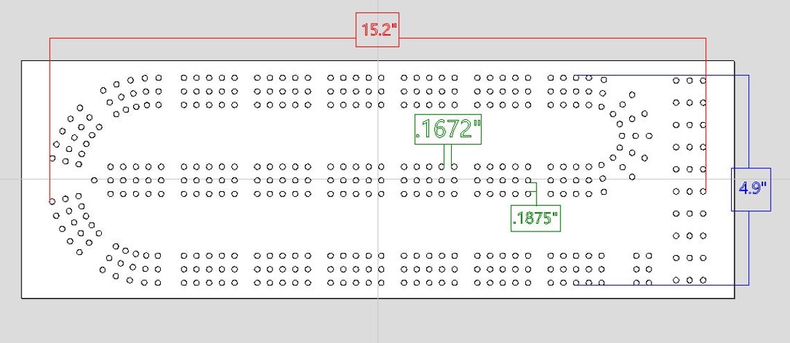 Digital Download Cribbage Board Printable PDF Template Plus - Etsy Canada