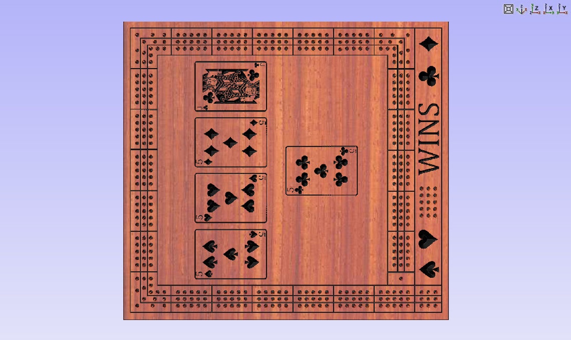 Digital Cribbage Board Files for CNC Carving Laser Engraving - Etsy