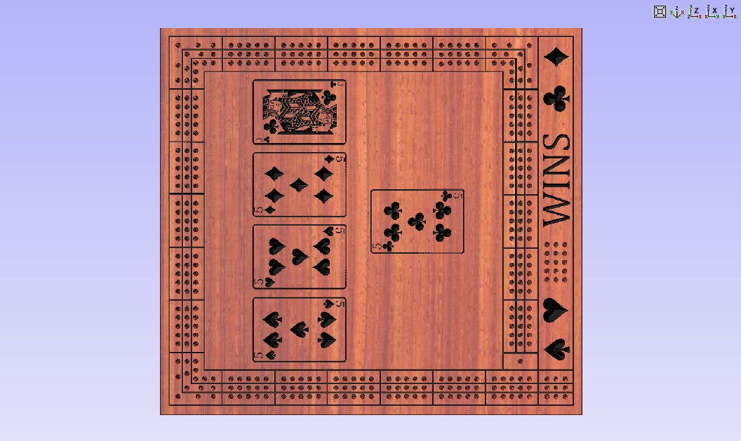 Digital Cribbage Board Files for CNC Carving Laser Engraving - Etsy