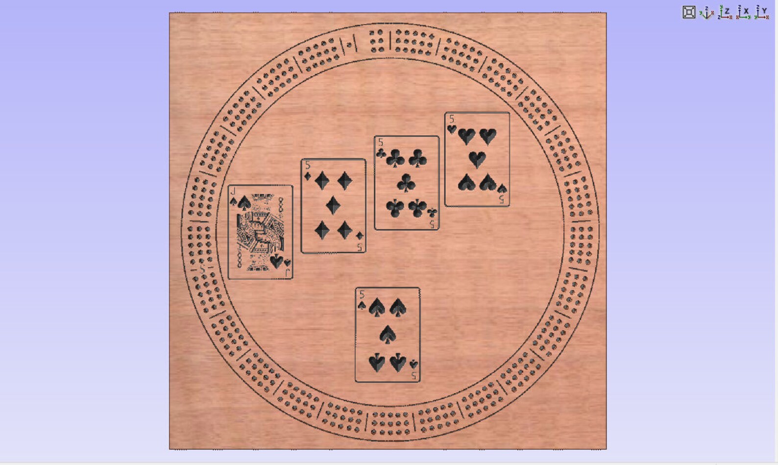 CNC SVG Files 3 Track Perfect Hand Round Cribbage Board Cnc - Etsy