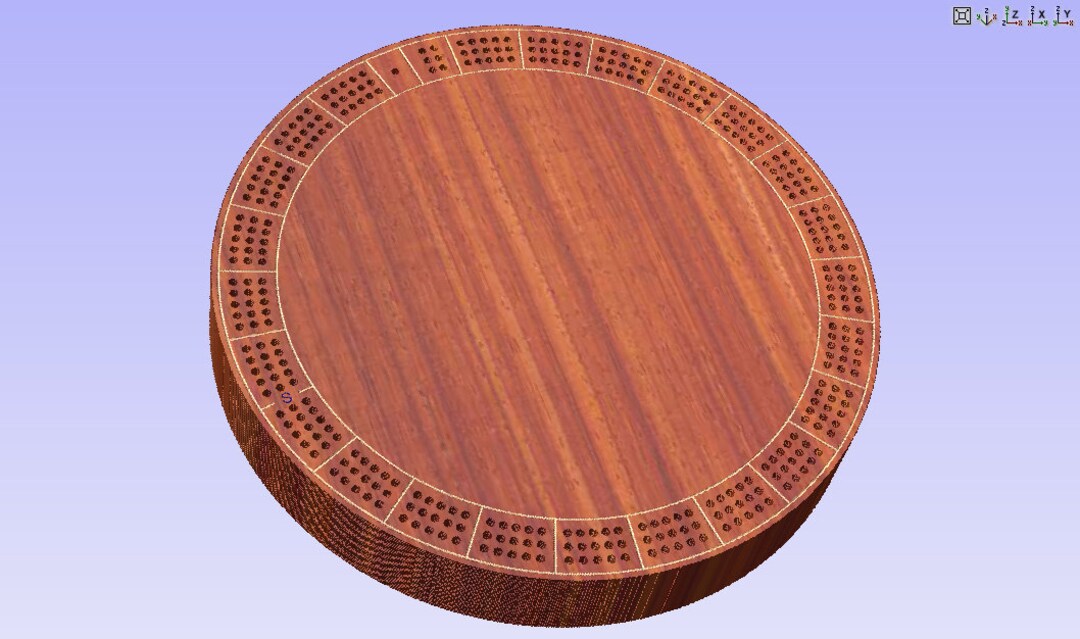 CNC and Laser SVG Files for Round 3 Track Cribbage Board, Dxf, Crv ...