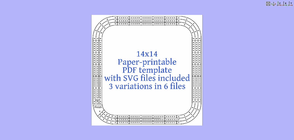 Printable PDF Cribbage Template Files to Make a Board With - Etsy