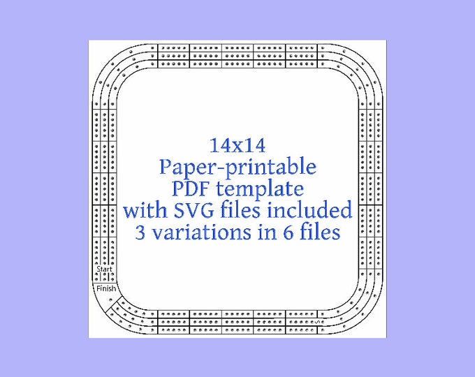 CNC SVG Files 3 Track Perfect Hand Round Cribbage Board Cnc Files With ...