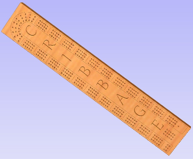 Digital CNC, Laser and Printable Template Files for Long Cribbage Board ...