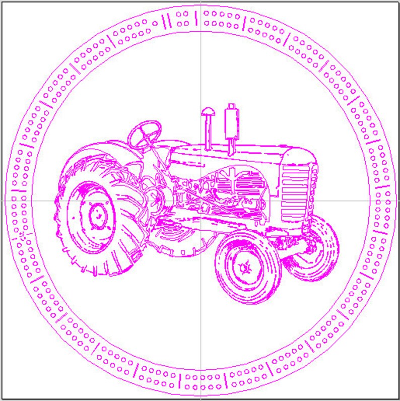 CNC Files for Tractor Cribbage Board .dxf .svg .ai .crv. Eps - Etsy
