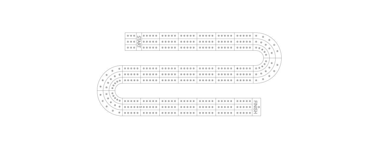Printable "s Track" Cribbage Board Template, Pdf & Svg Files for ...