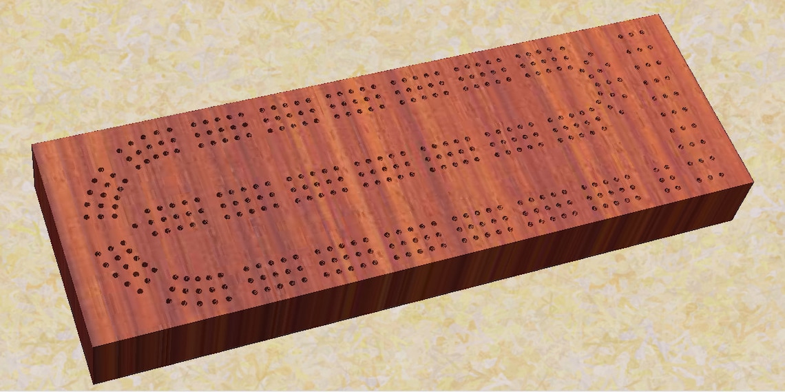 Digital Download Cribbage Board Printable PDF Template Plus - Etsy