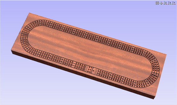 CNC Cribbage Board SVG File Dxf Crv C2d Ai Eps Files Also | Etsy UK