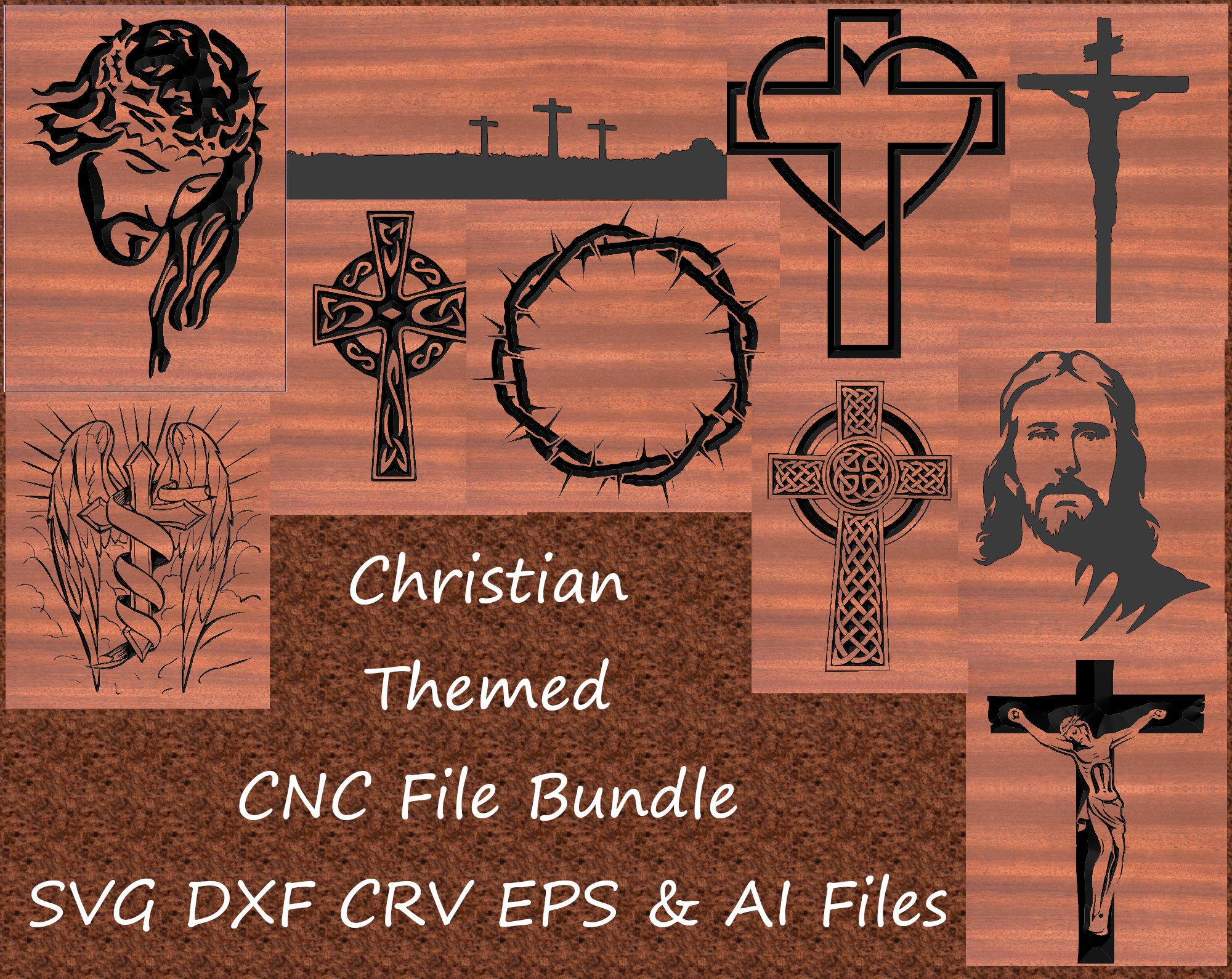 Christian Themed CNC File Bundle Svg Crv Dxf Eps & Ai - Etsy