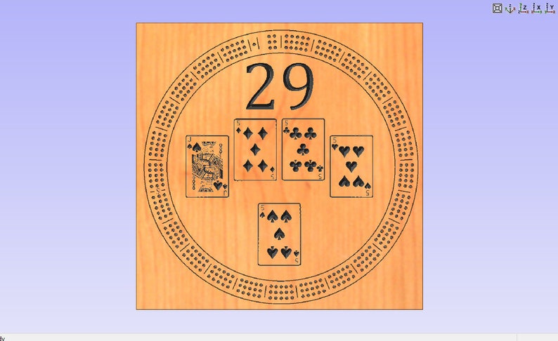CNC Cribbage File With Gcode, Perfect Hand 29 V2.0 Round 3 Track Cnc ...