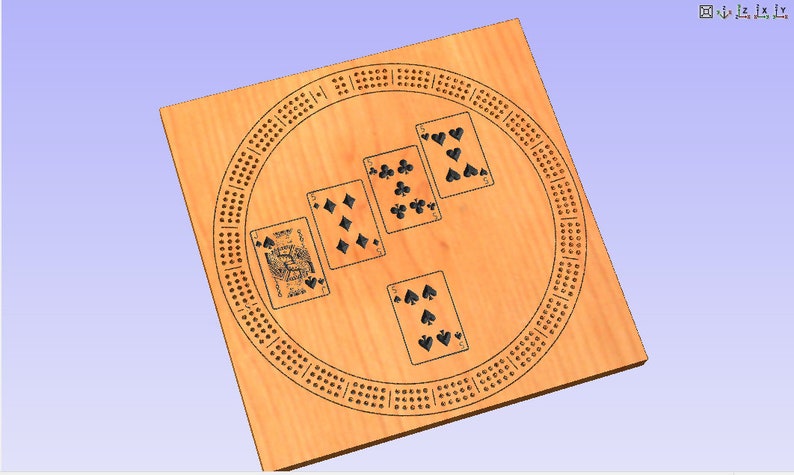 29 Hand, Gcode Cribbage Board CNC Digital File, Perfect Hand, Svg, Dxf ...