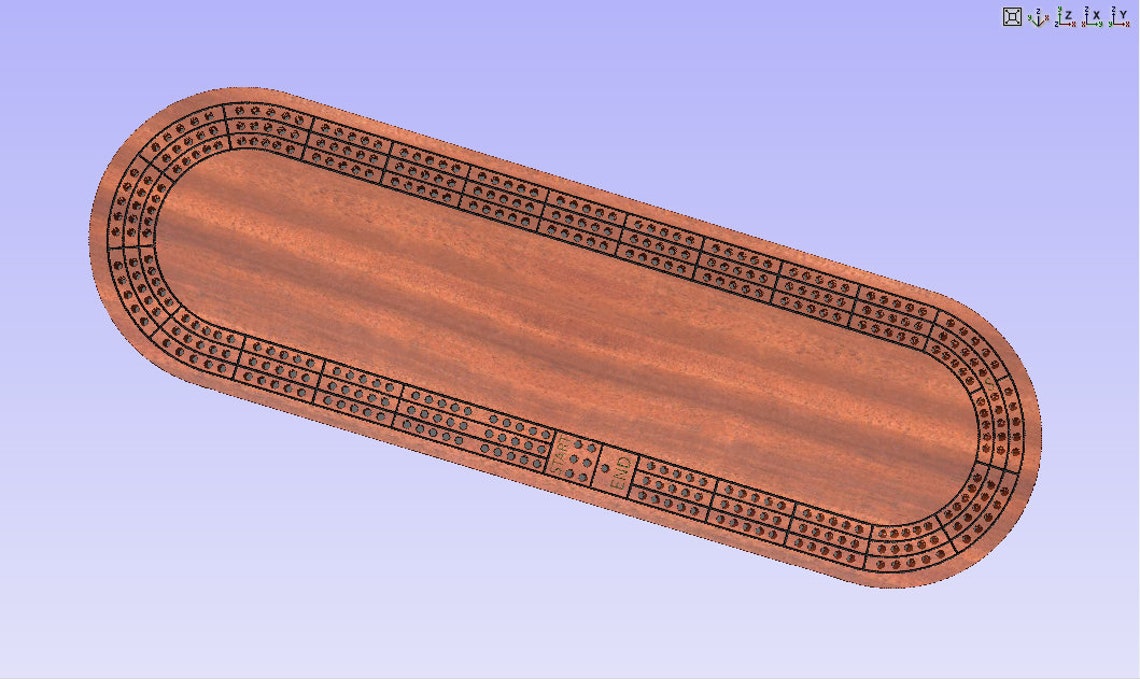 CNC Cribbage Board SVG File Dxf Crv C2d Ai Eps Files Also - Etsy