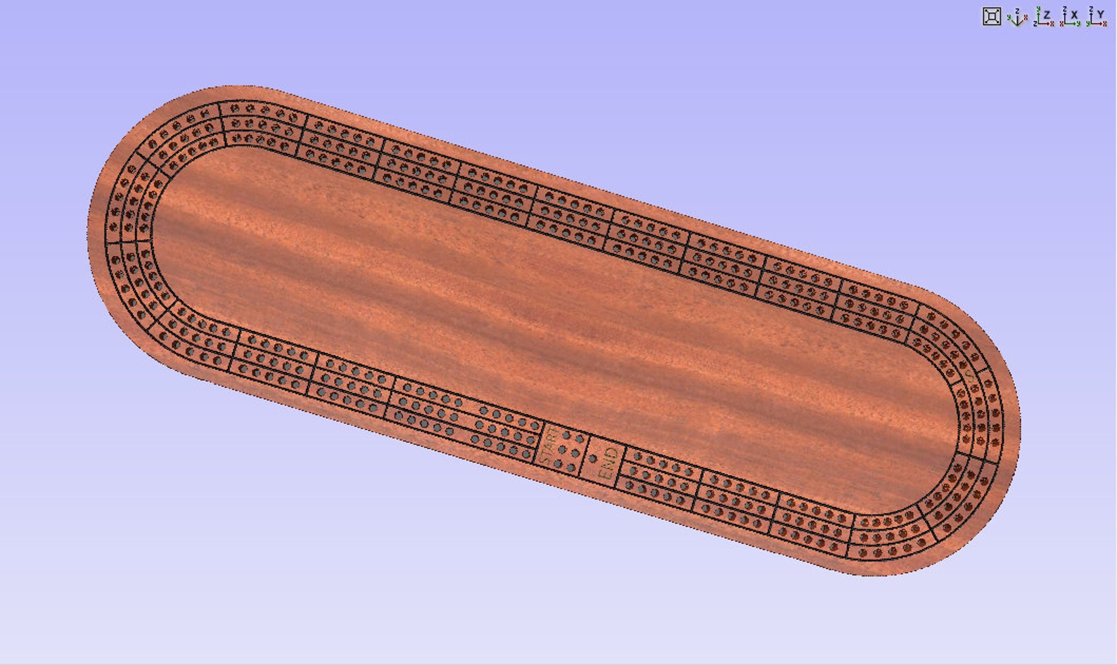 CNC Cribbage Board SVG File Dxf Crv C2d Ai Eps Files Also - Etsy
