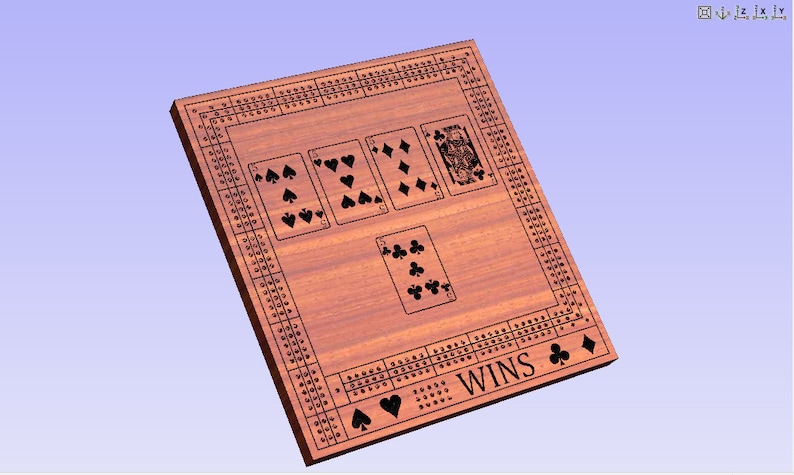 Digital Cribbage Board Files for CNC Carving, Laser Engraving, Includes ...