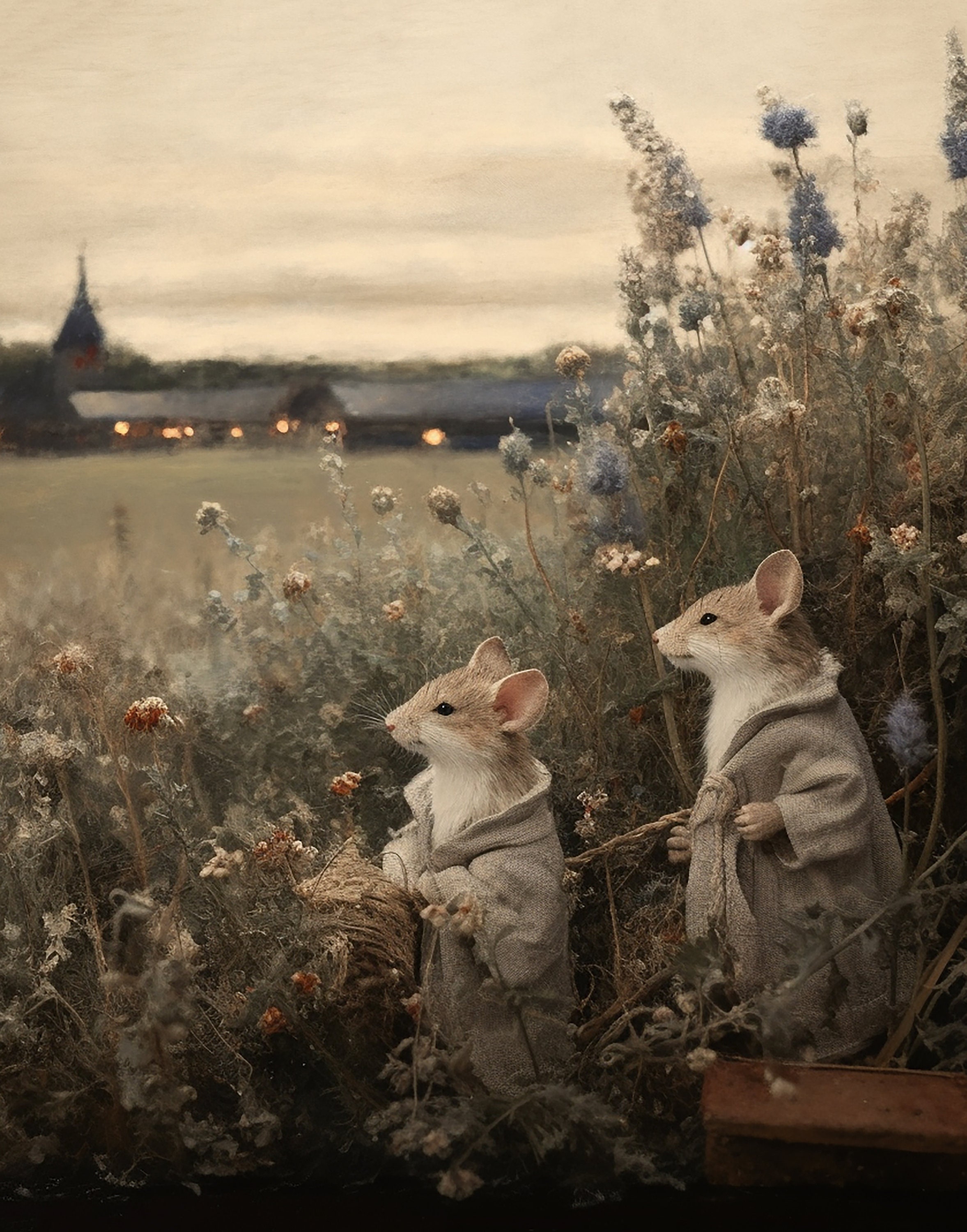 Village Mice Print Forest Creatures Digital Print - Etsy