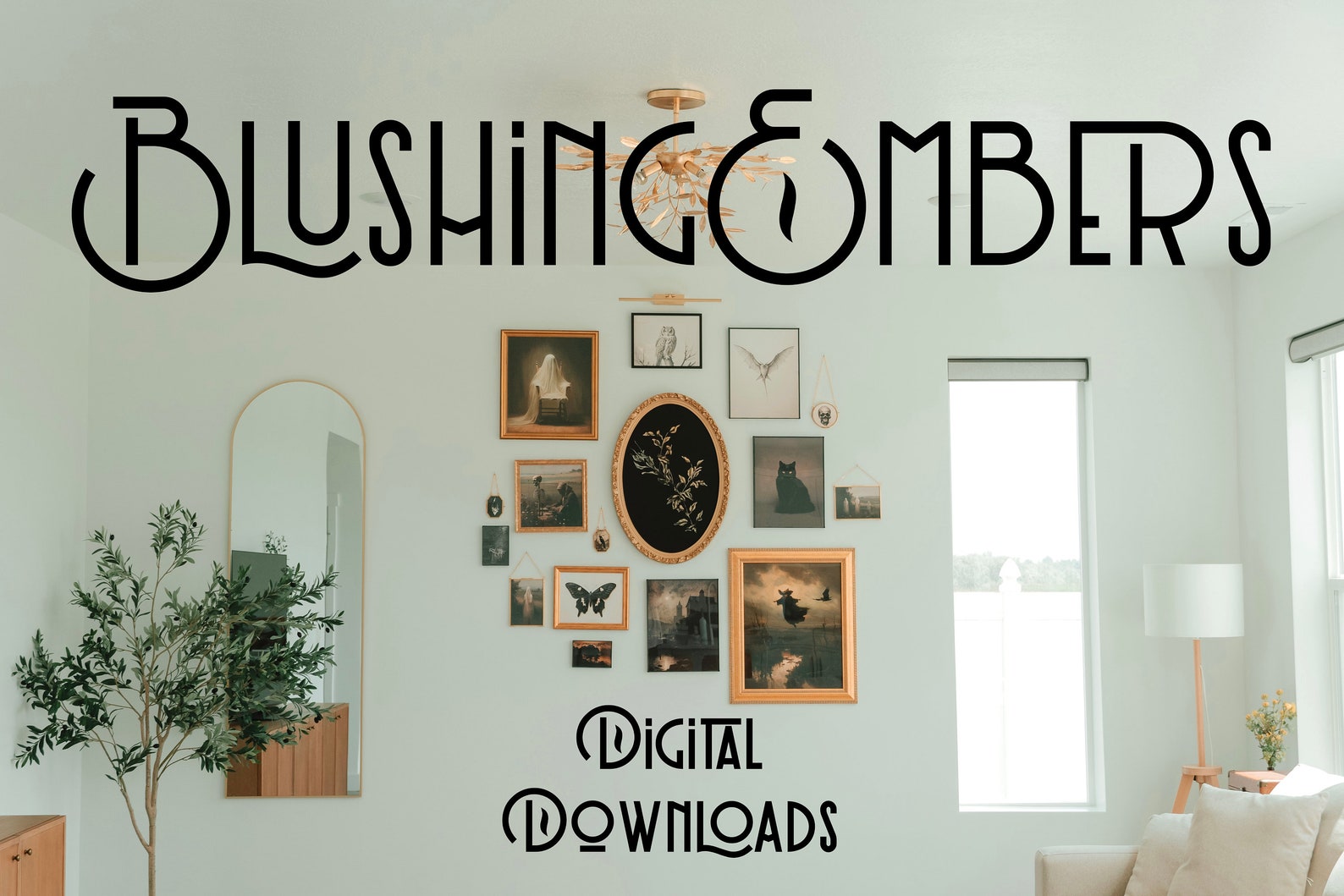 Vintage Halloween Print Dark Academia Dying Branch Fall - Etsy