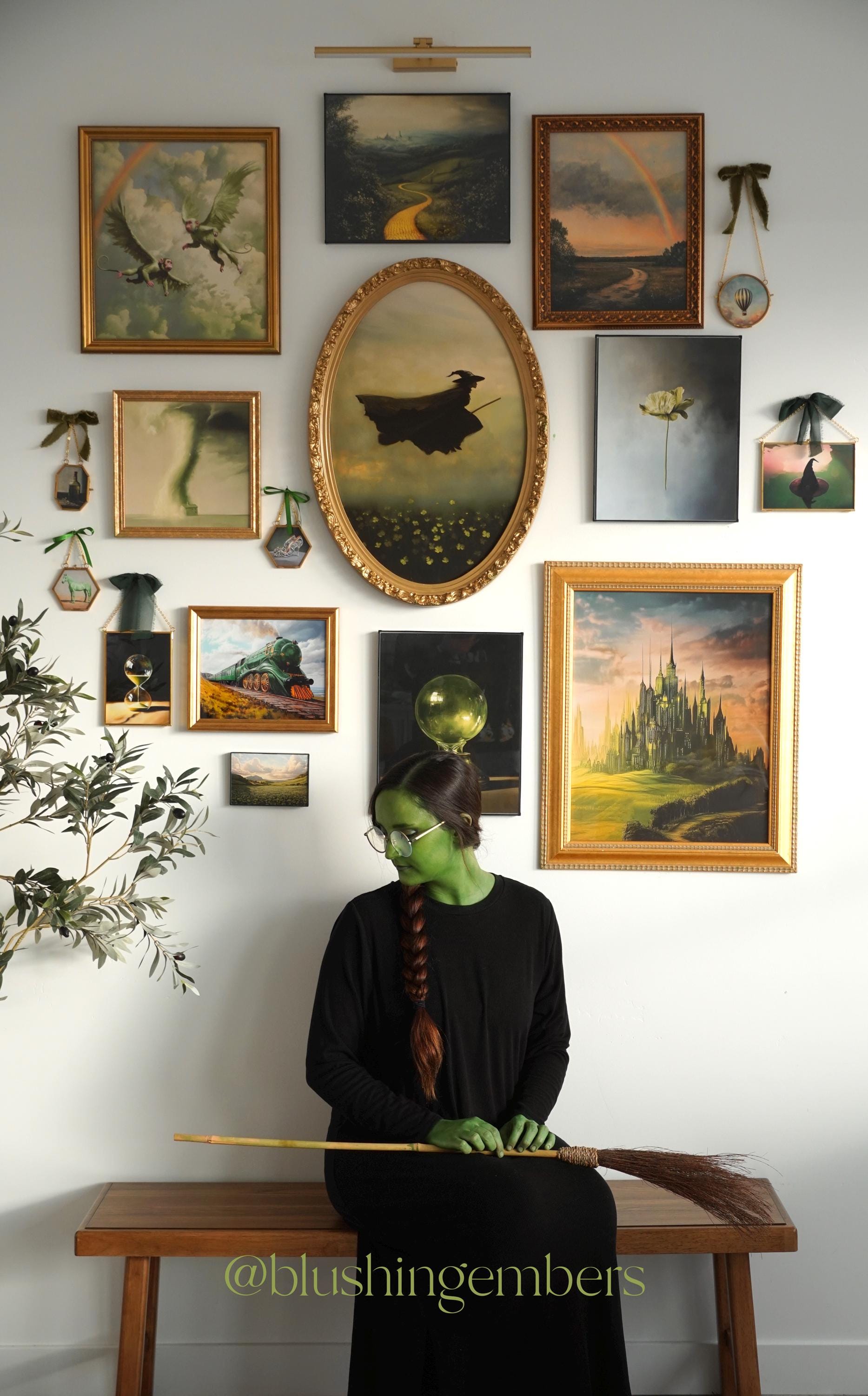 Elphaba Flying Over Clovers | Wicked Digital Art | St Patricks Day Art ...