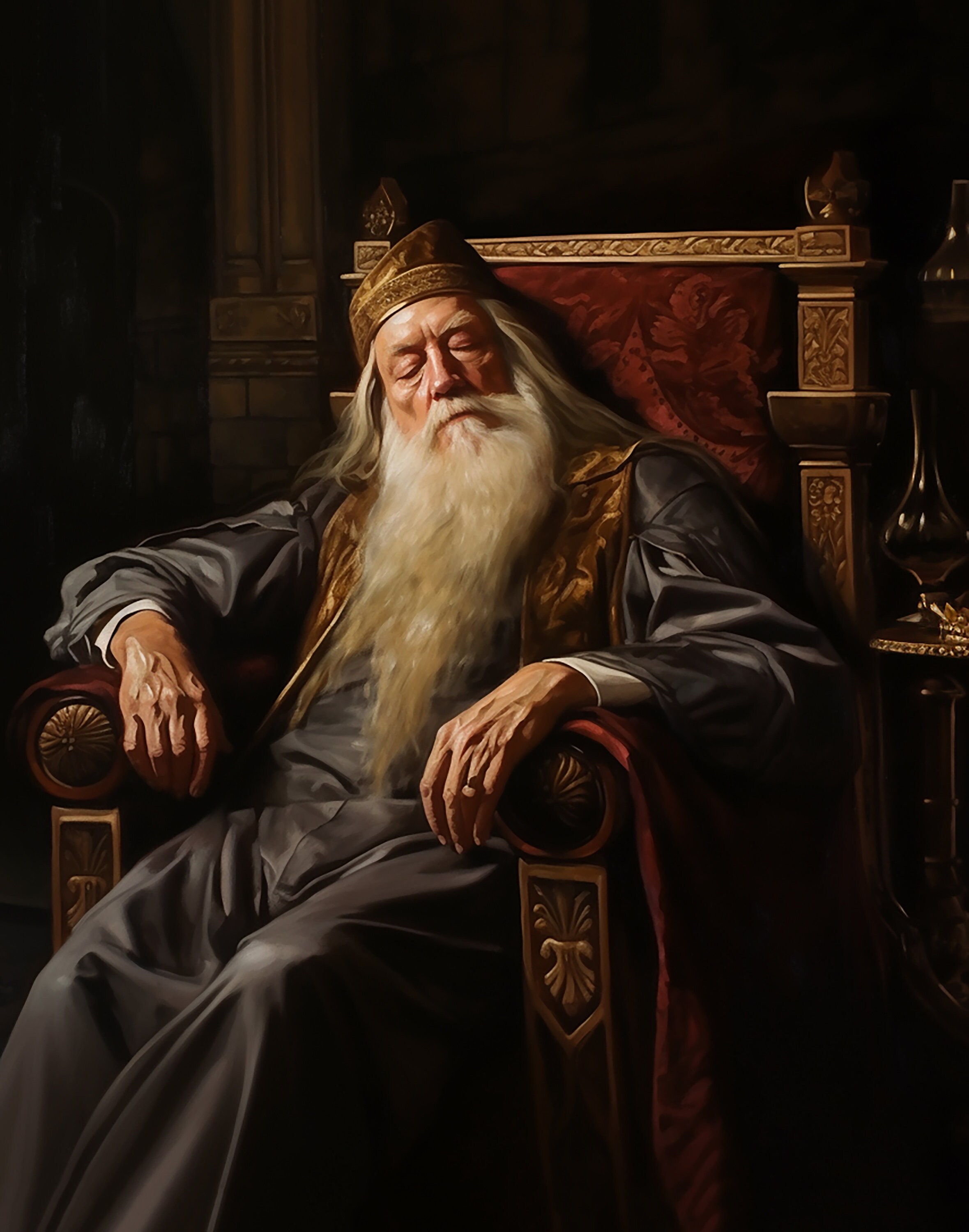 Headmaster's Sleeping Portrait Digital Print | Fall Print | Halloween ...