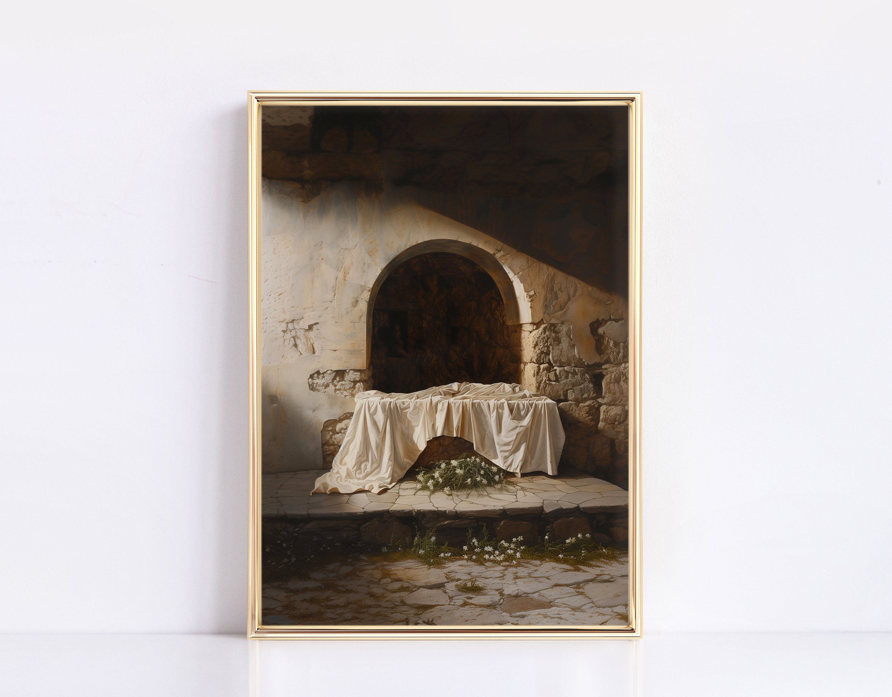 Arched Empty Tomb | Christian Art | Easter Digital Print | Neutral ...