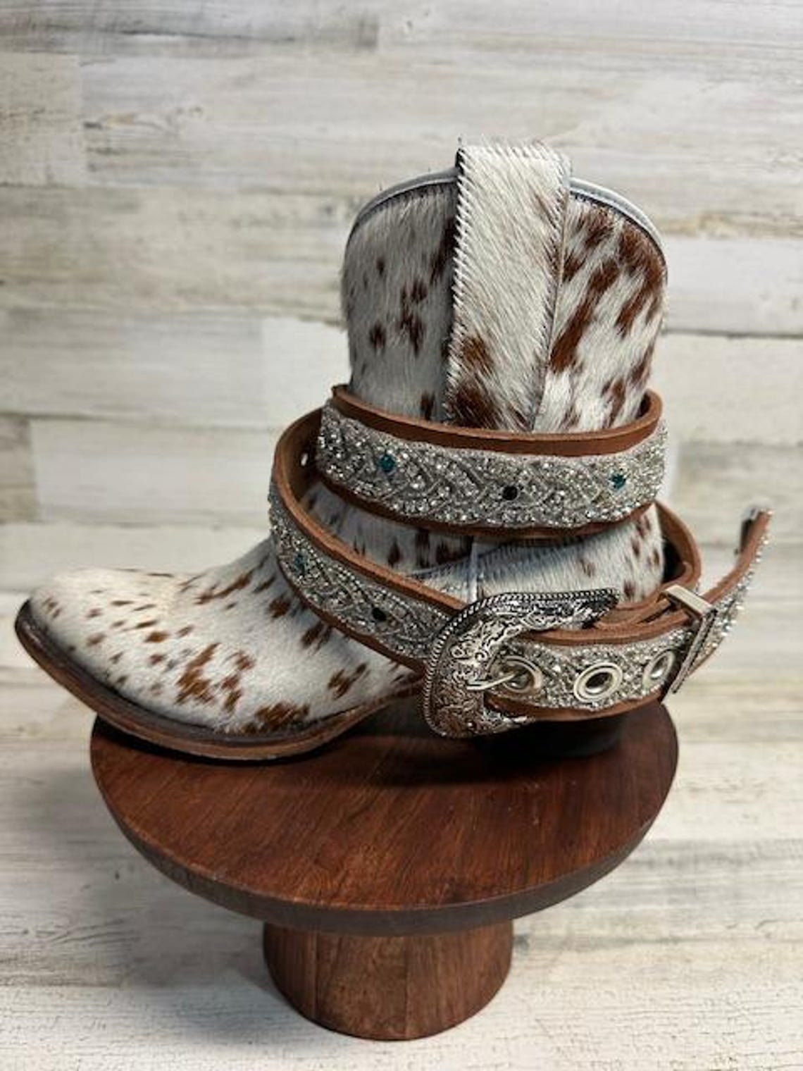 Blinged Out Leather Cowgirl Belt - Etsy