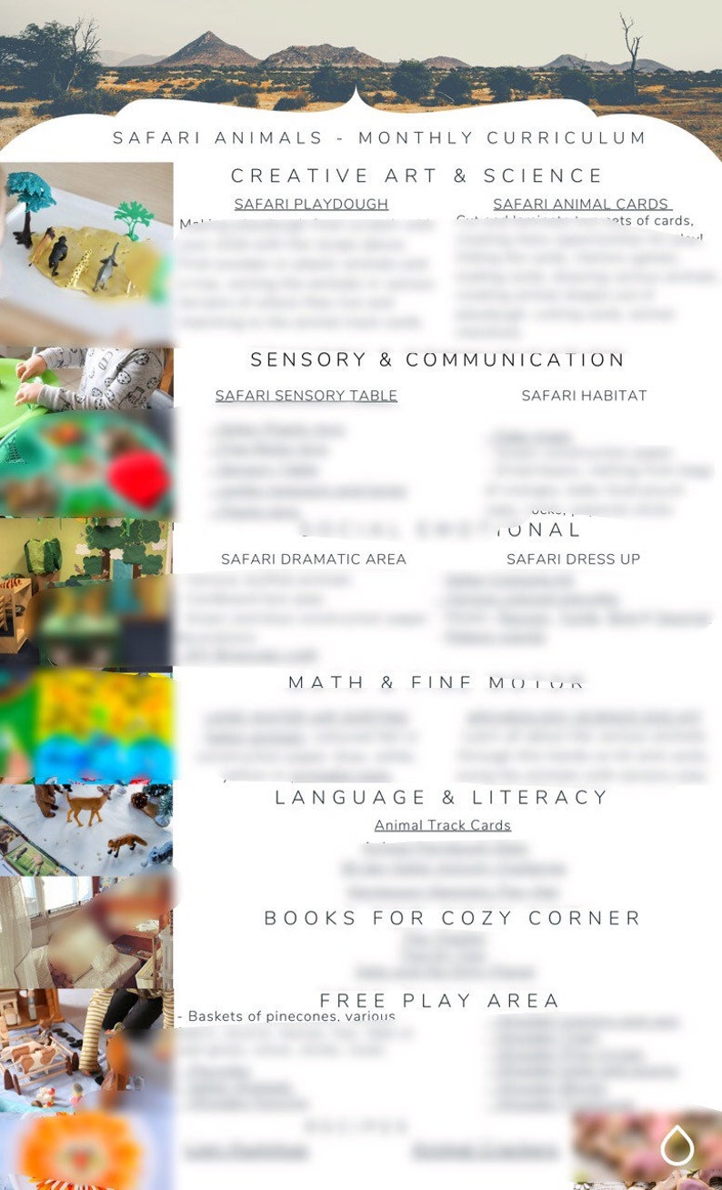 Waldorf Curriculum - Safari Animals Unit (homeschool, Children, Daycare ...