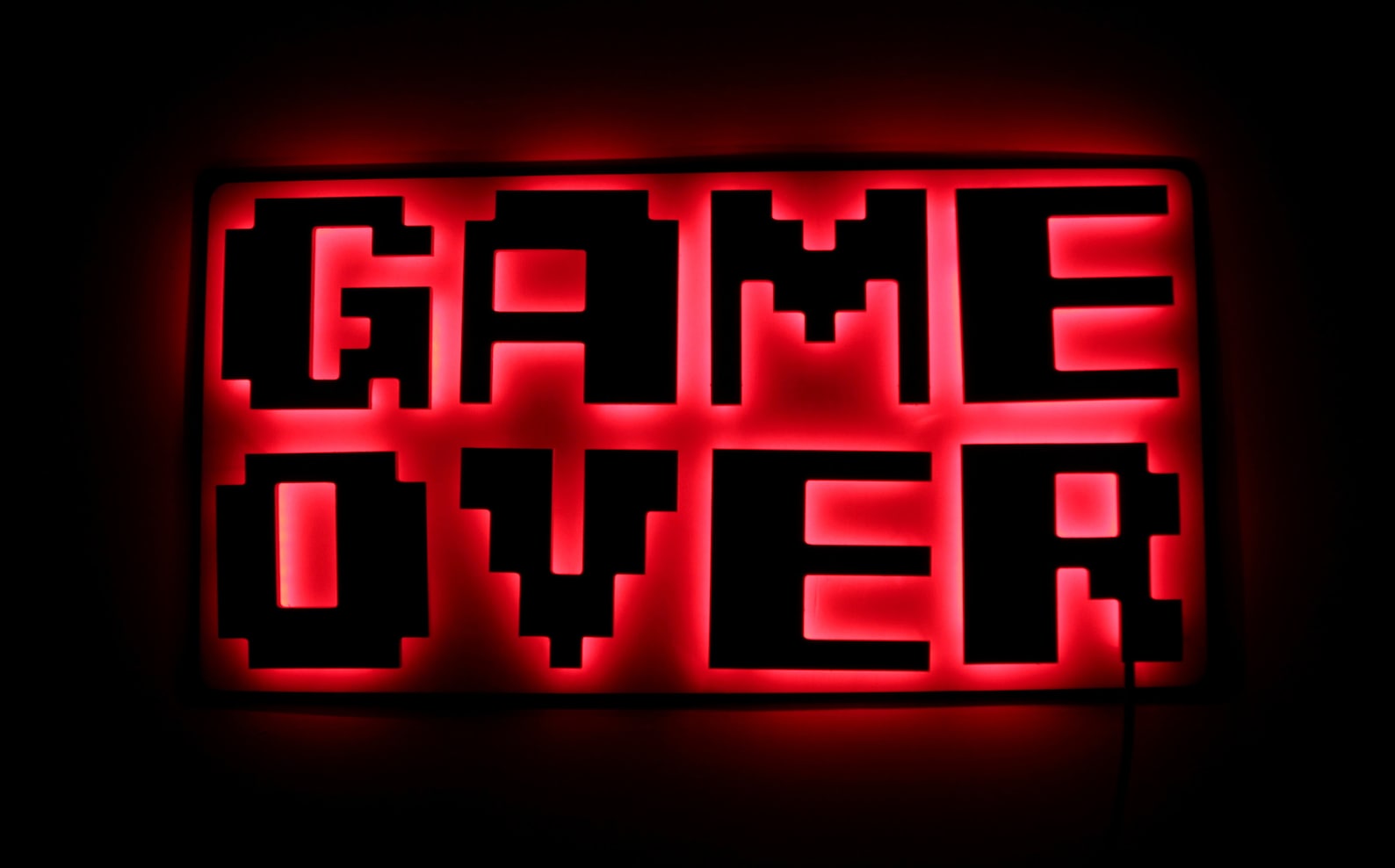 Game Over Sign Video Game Decor Wall Gaming Lamp Gaming | Etsy