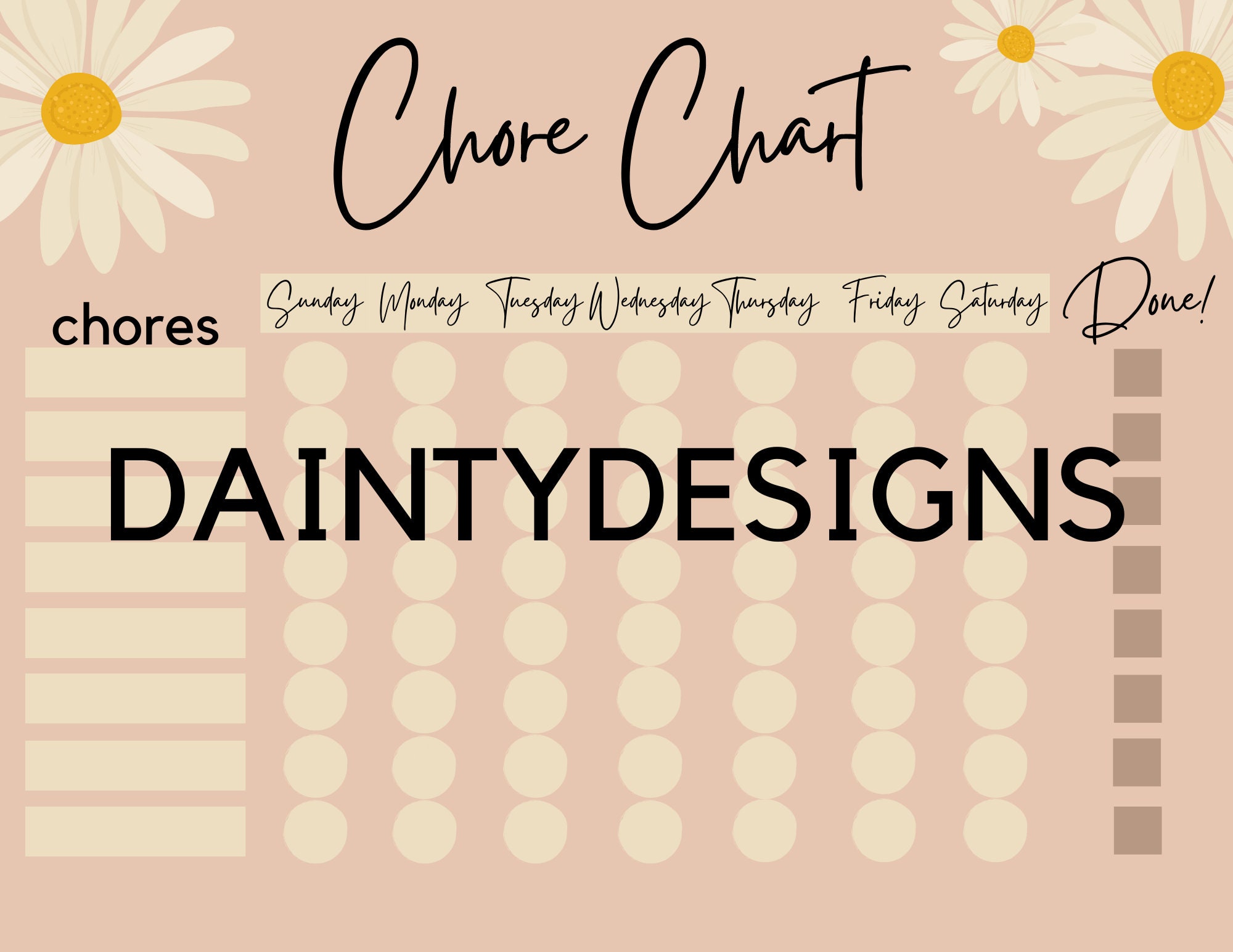 Chore Chart | Electronic Version Only | Children's Sticker Chart ...