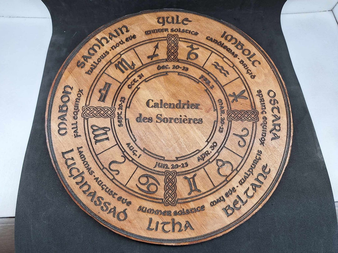Laser Pyrography Wheel of Time Wicca and Celts - Etsy