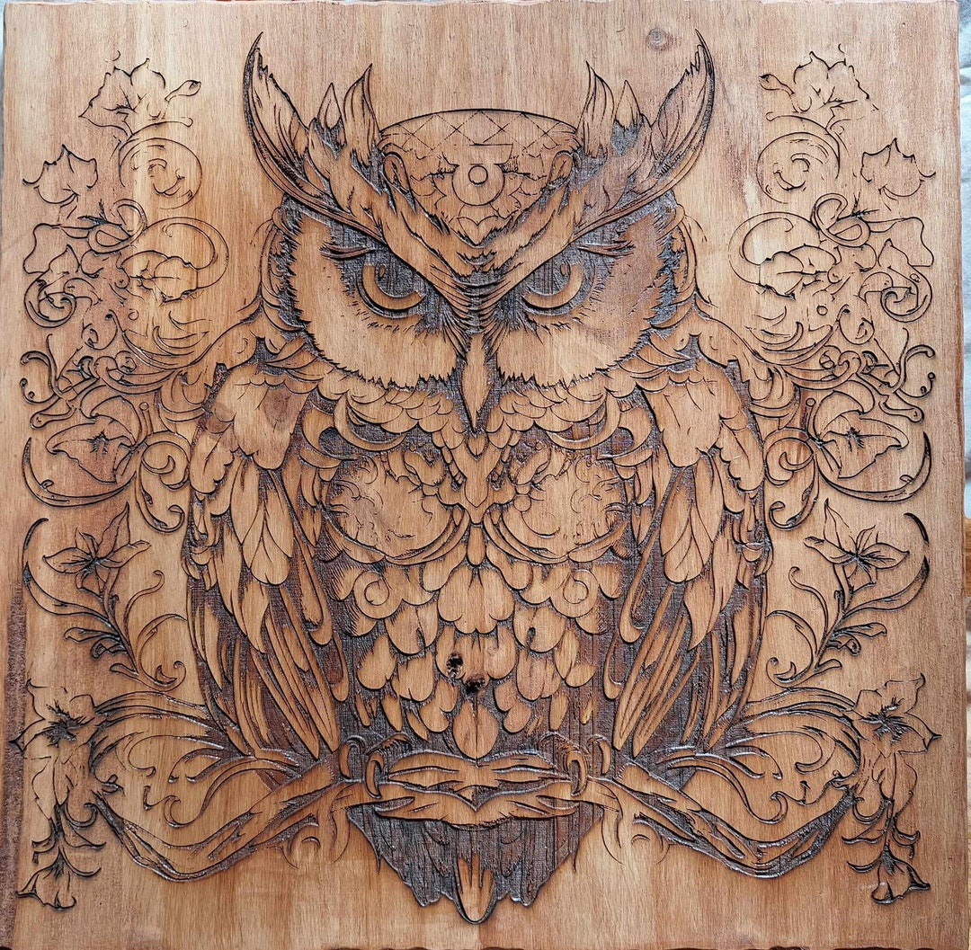 Owl Laser Pyrography - Etsy