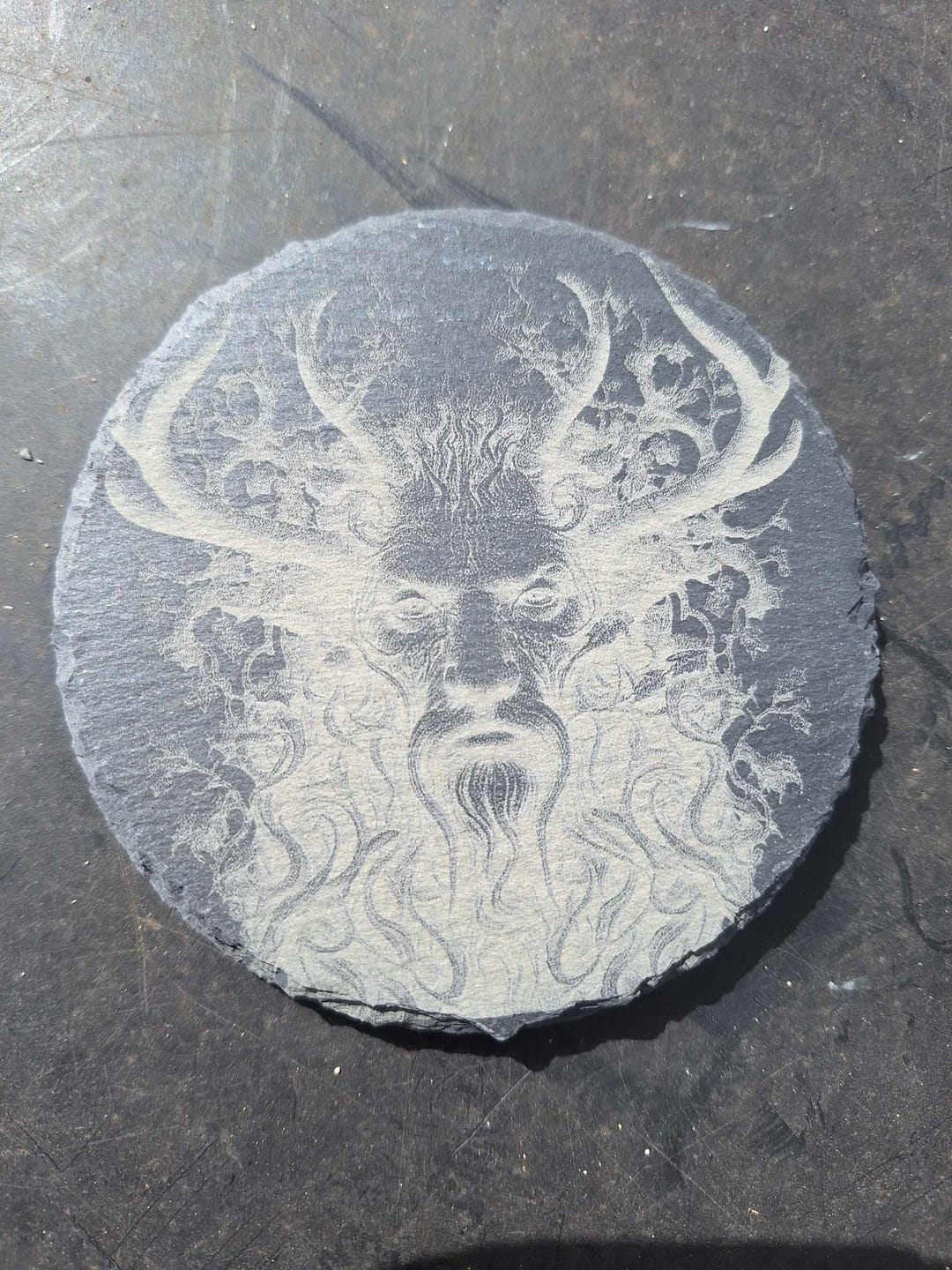 Cernunnos Slate Laser Pyrography - Etsy