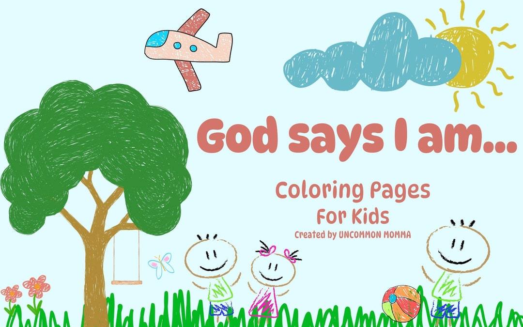 God Says I Am... Coloring Pages - Etsy