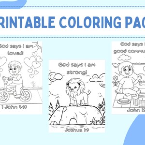 God Says I Am... Coloring Pages - Etsy