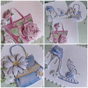 Handmade Card Toppers - Shoe Handbag Card Toppers, Card Kit, Card ...
