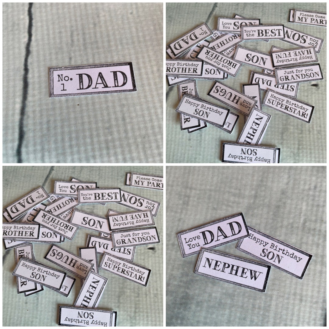 Male Greetings Pack, Card Toppers, Embellishments, Pack of Greetings ...