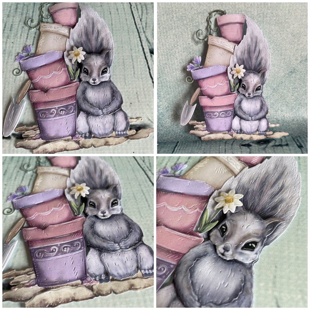 Handmade Card Toppers Squirrel Card Kit, Card Toppers, Squirrel and ...