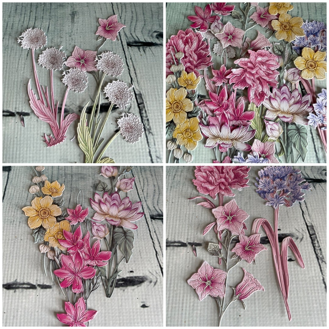 Craft Embellishment Pack Multi Flower Pack Carnation Crafts Card Making ...